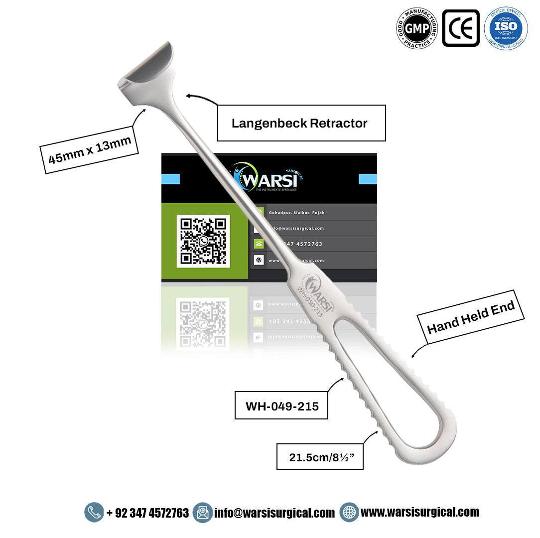 Langenbeck Retractor Medium - Warsi Surgical